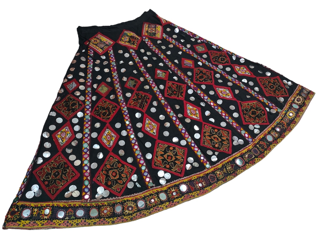 Banjara Skirt Vintage Lehenga Very Heavy Embroidered Collectible Mirror ...