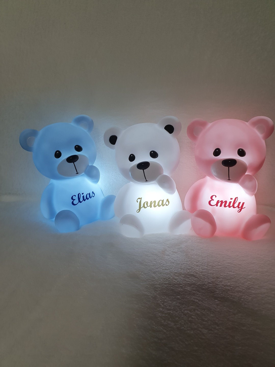 Personalized Night Light Teddy Bear - Etsy