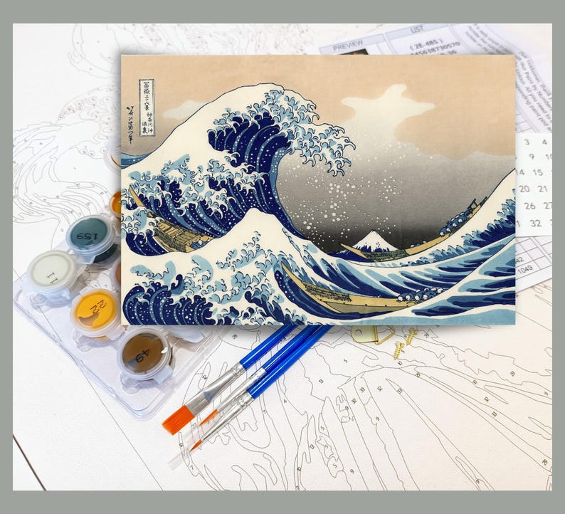 Great Wave off Kanagawa Paint by Numbers Kit for Adults Japanese ...