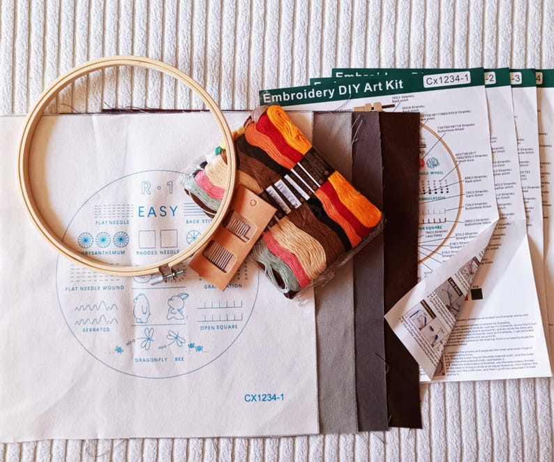 Embroidery Progression Kit, Skill-building Designs (easy to Expert) Set ...