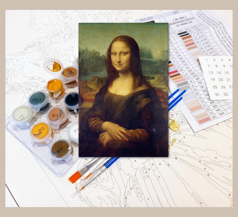 Paint by Numbers for Adults Mona Lisa (la Gioconda) Famous Da Vinci ...