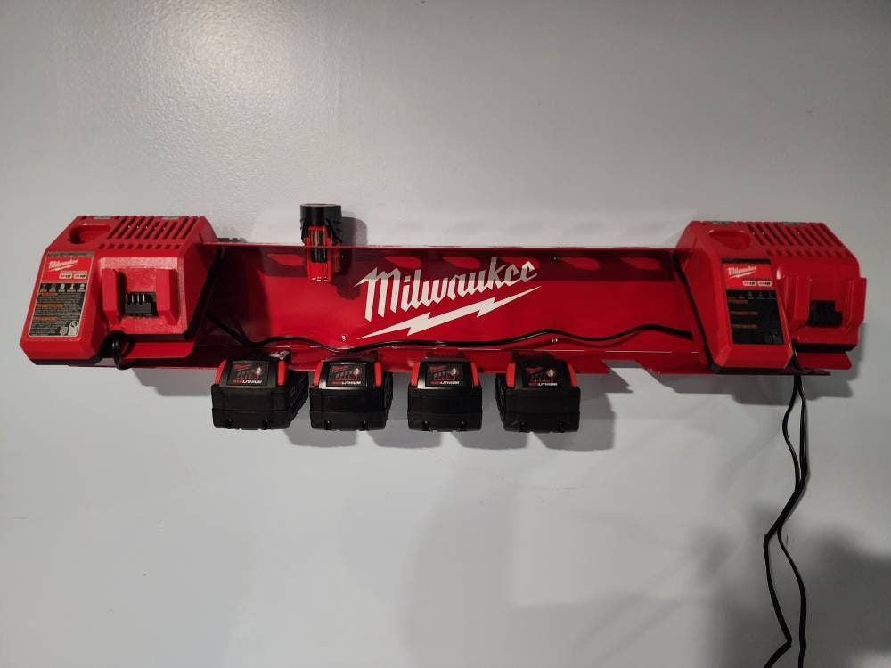 Milwaukee M18 M12 Charging Station & Battery Holder - Etsy