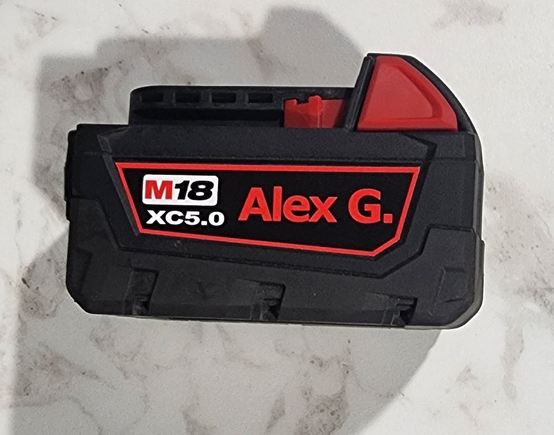 Milwaukee Personalized Battery Decals - Etsy