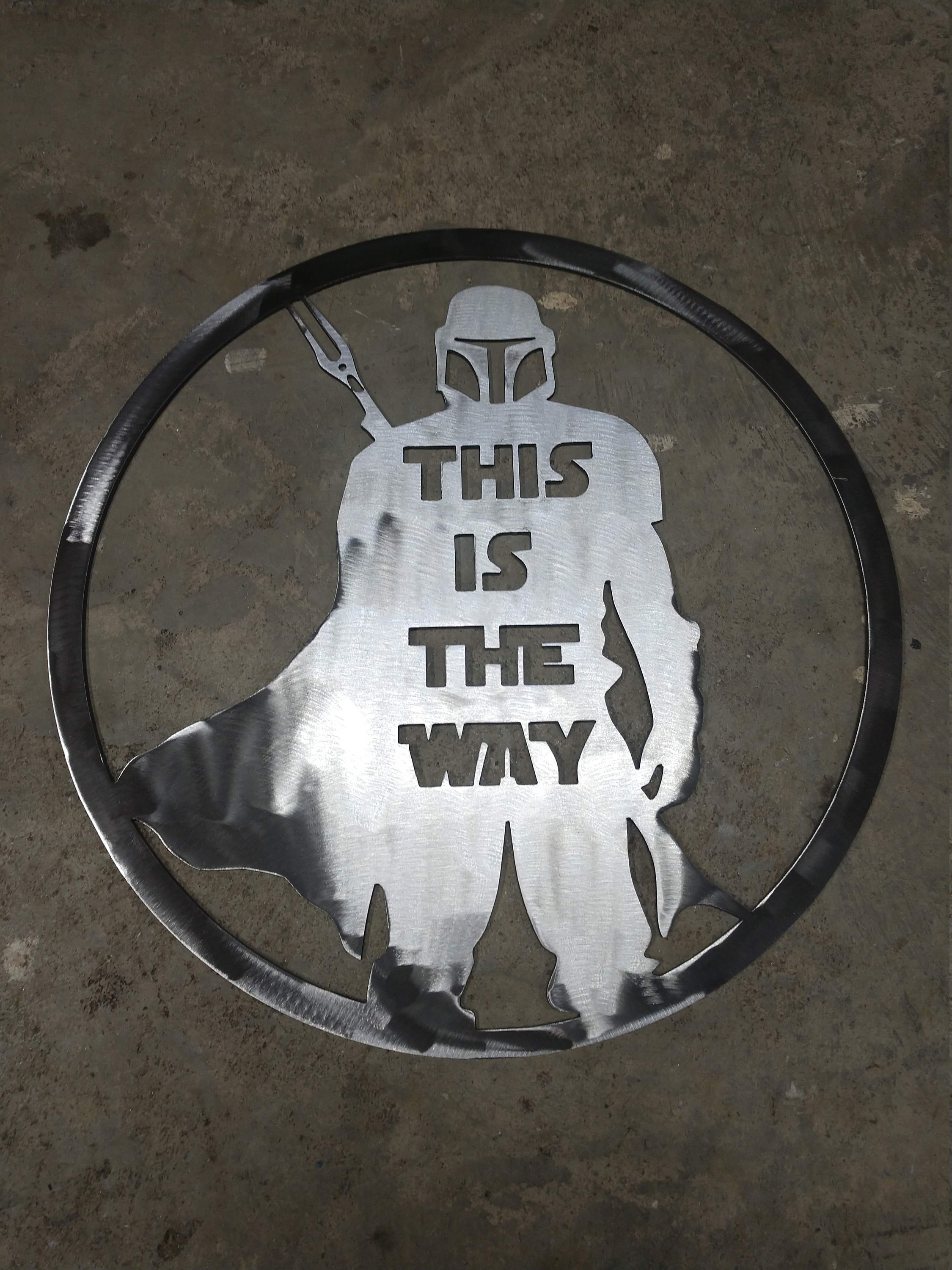 Mandalorian Metal Sign - Etsy