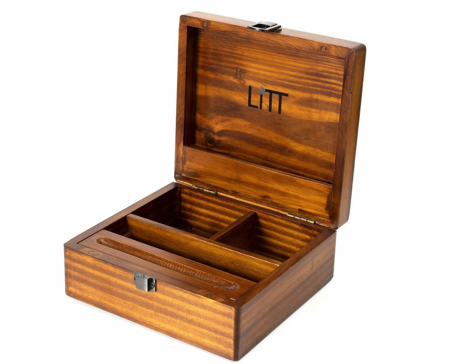 Litt Premium Quality Wooden Stash Box With 3 Compartments - Etsy