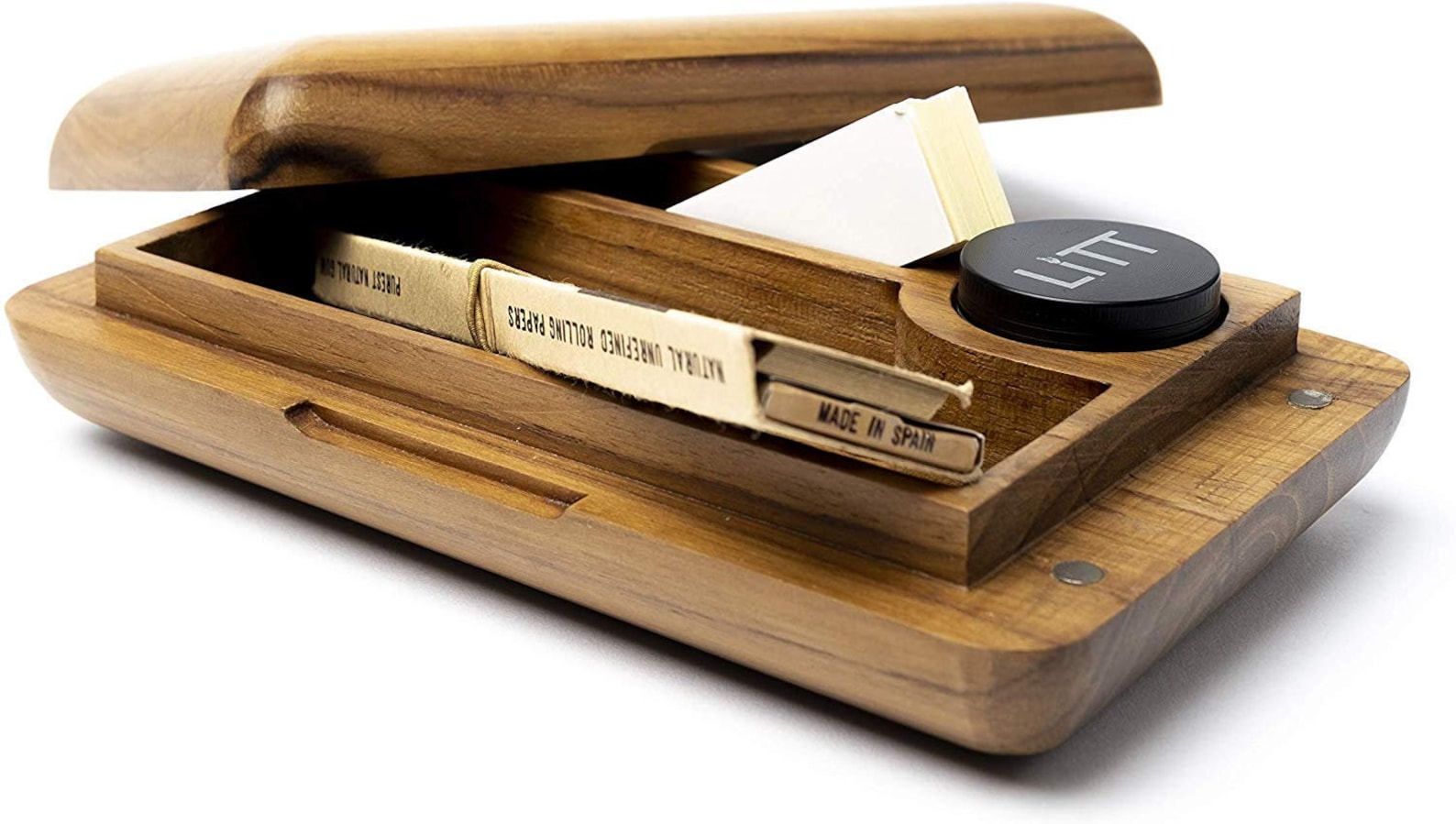 Litt Premium Quality Wooden Stash Box With 3 Compartments - Etsy