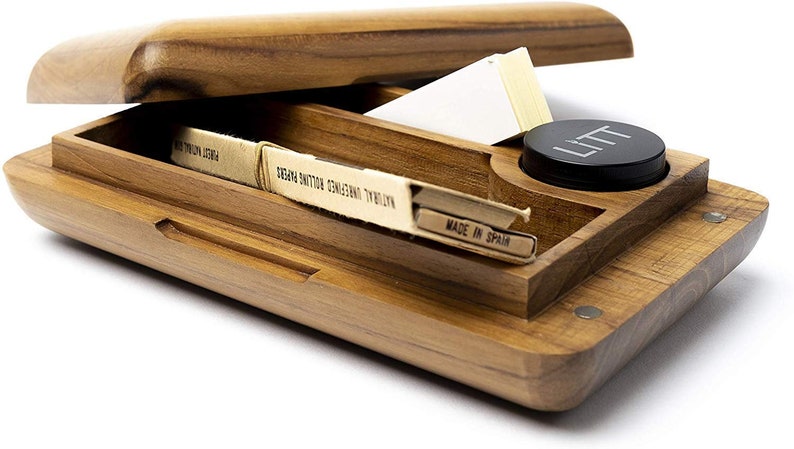 Litt Premium Quality Wooden Stash Box With 3 Compartments - Etsy