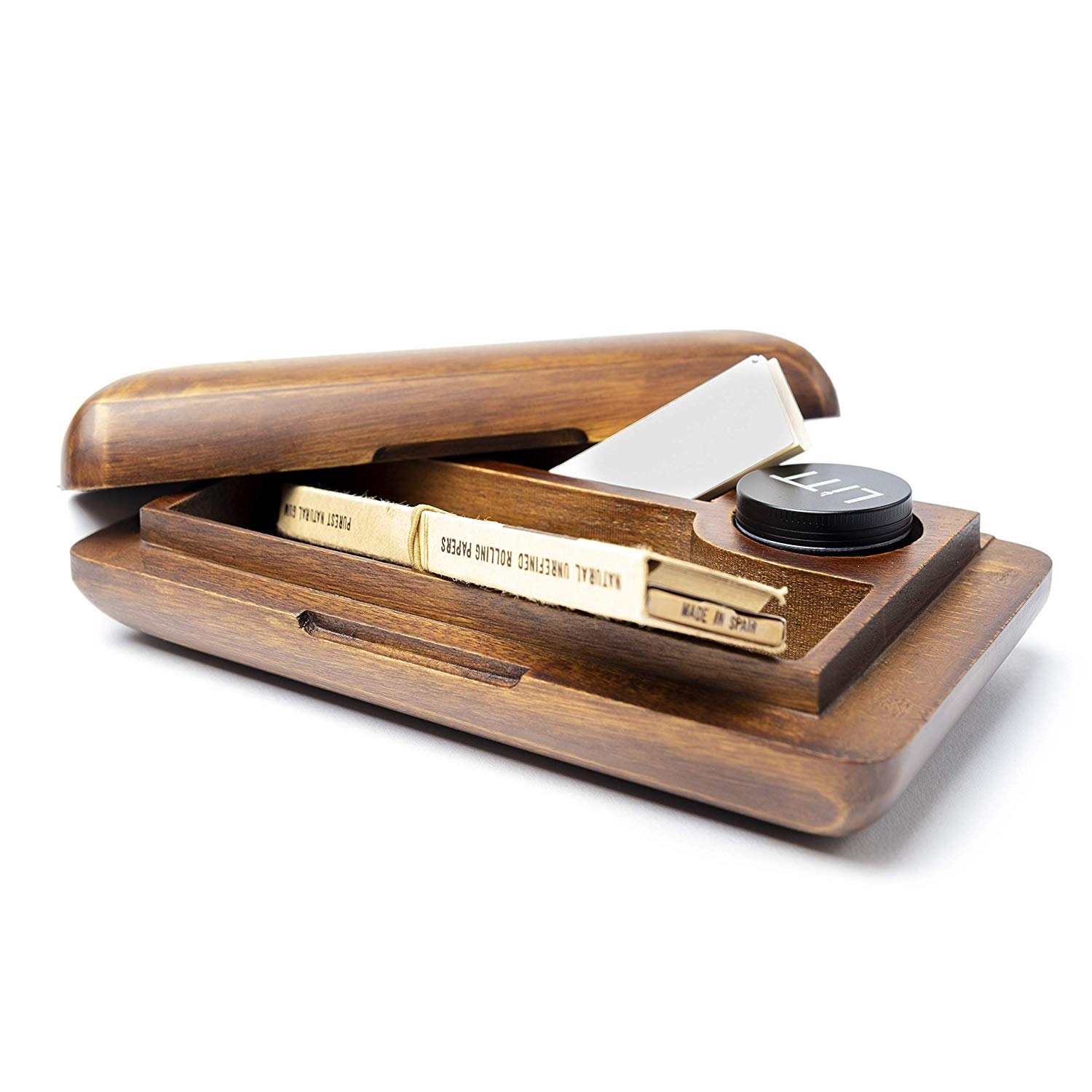 Litt Premium Quality Wooden Stash Box With 3 Compartments - Etsy