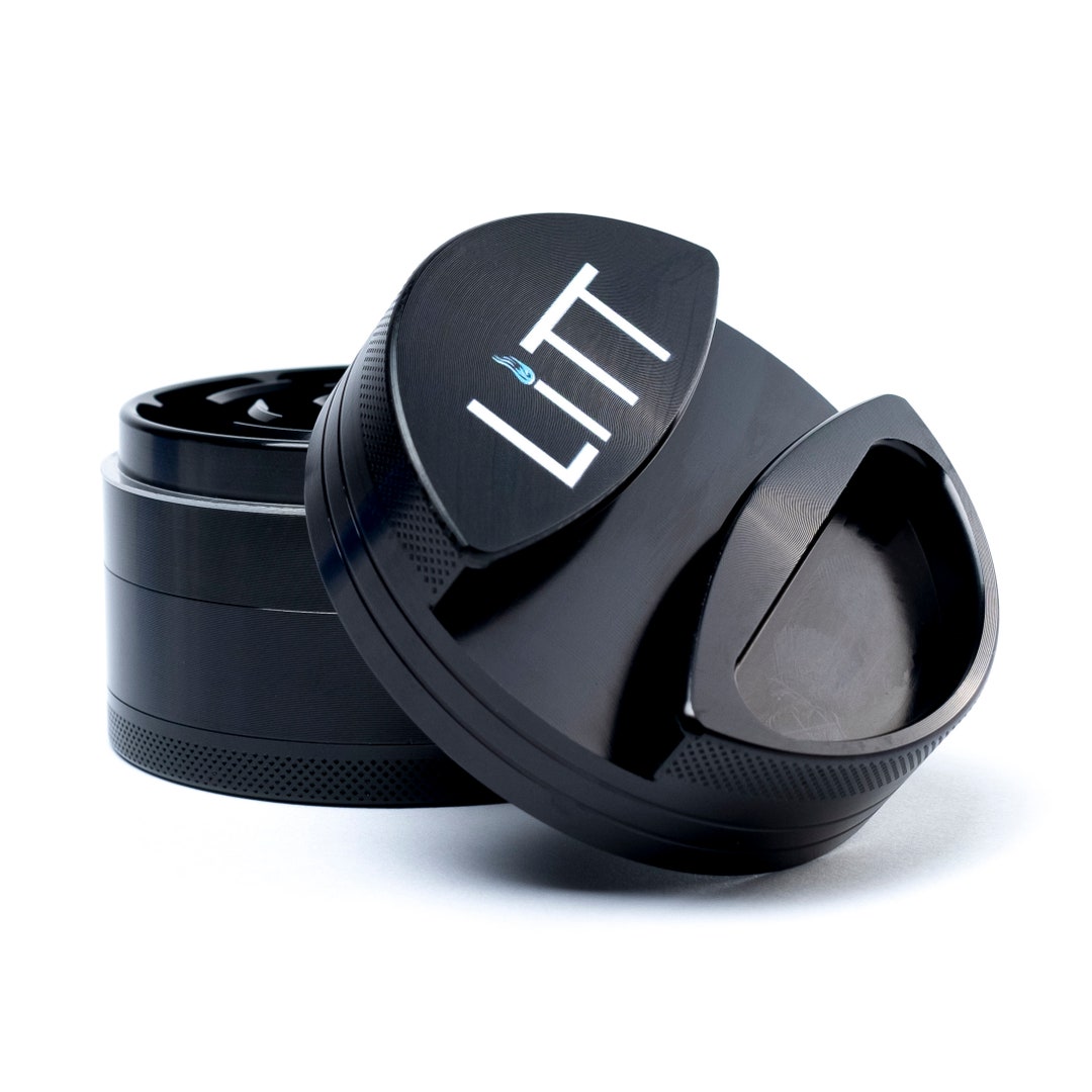 Litt Premium Herb Grinder With Built in Rolling Paper - Sharp Curved ...