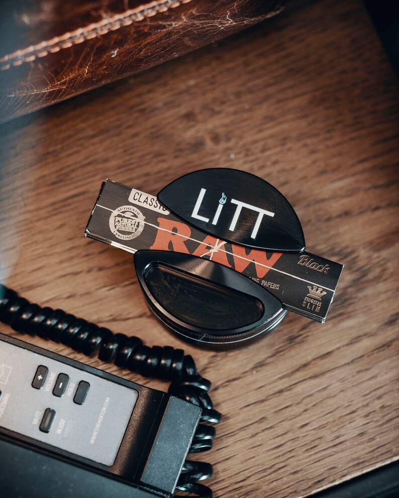 Litt Premium Herb Grinder With Built in Rolling Paper Sharp - Etsy
