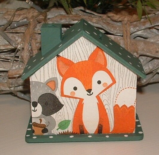 Spardose Haus aus Holz Waldtiere mit Namen personalisiert - Etsy.de