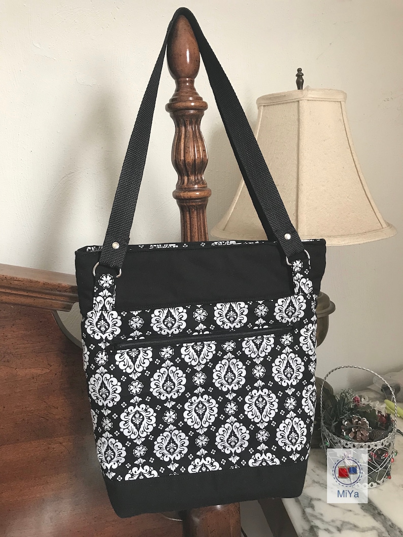 Fabric Shoulder Bag, Handbag With Pockets, Handmade Fabric Handbag ...