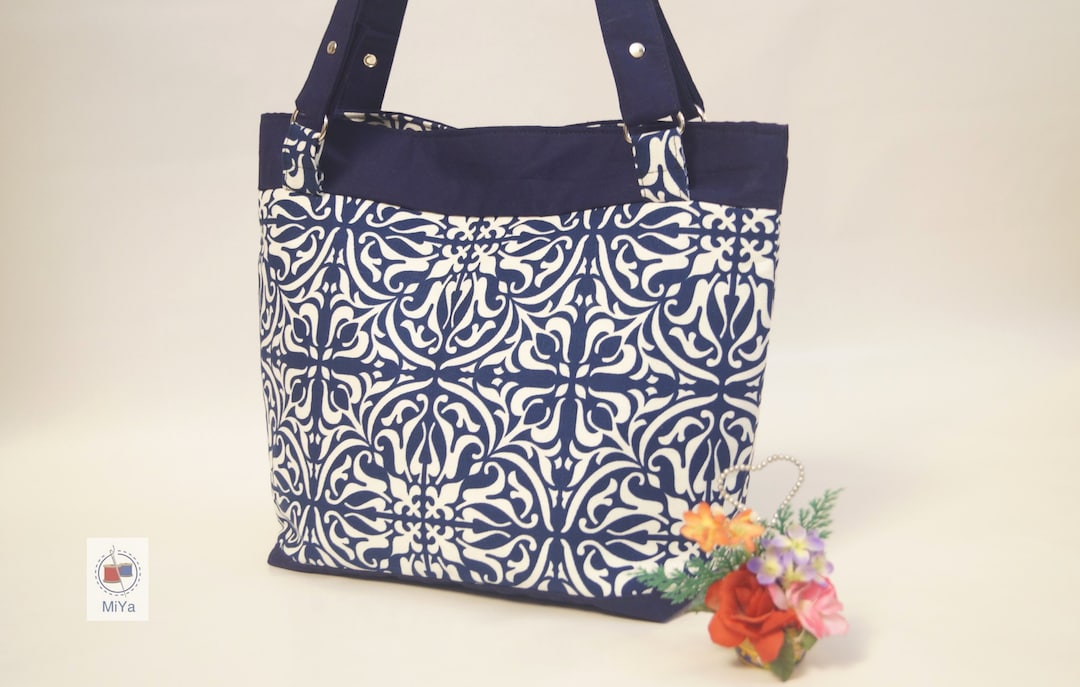 Fabric Shoulder Bag, Handbag With Pockets, Handmade Fabric Handbag ...