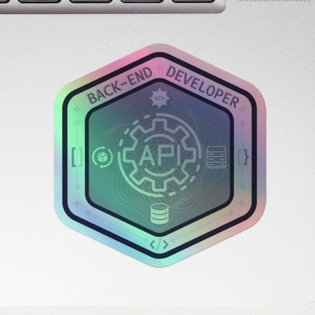 Backend Developer Sticker Holographic Programming Code Backend .NET ...