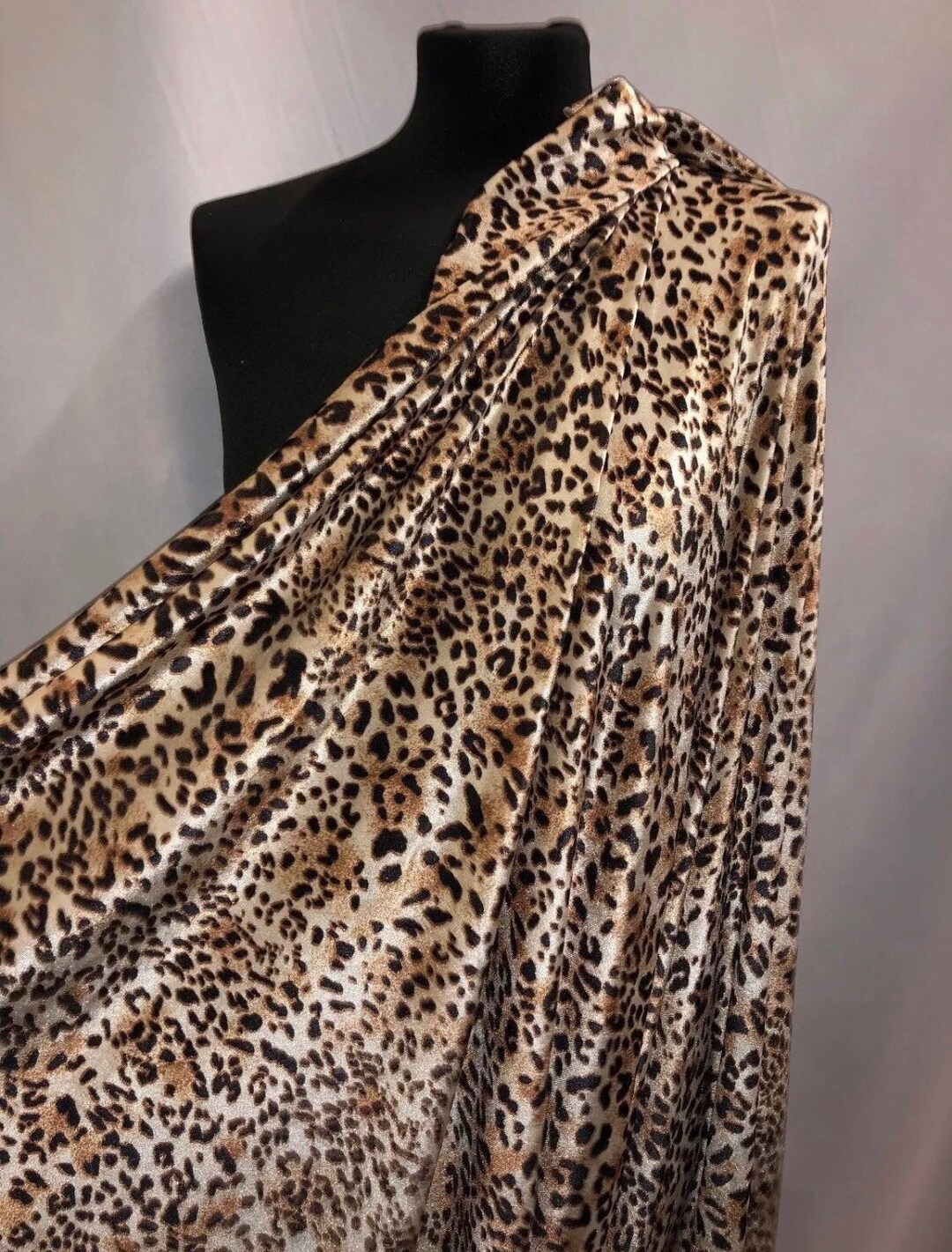 Leopard Print Velvet Fabric - Etsy UK