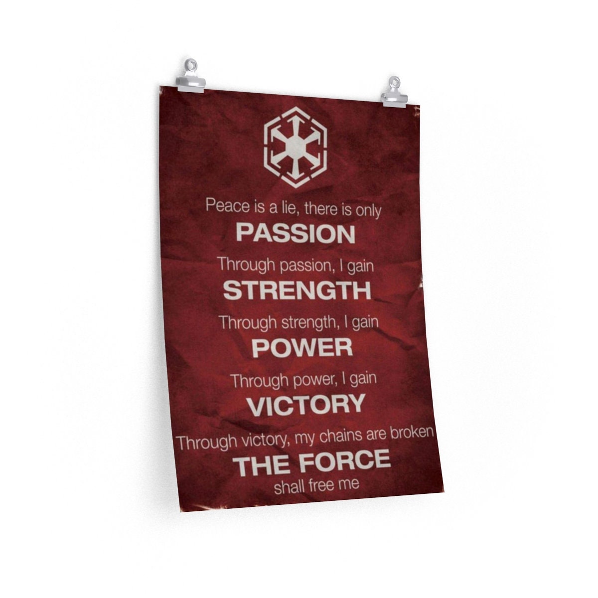 Star Wars Sith Code Posters Star Wars Sith Jedi Grey | Etsy