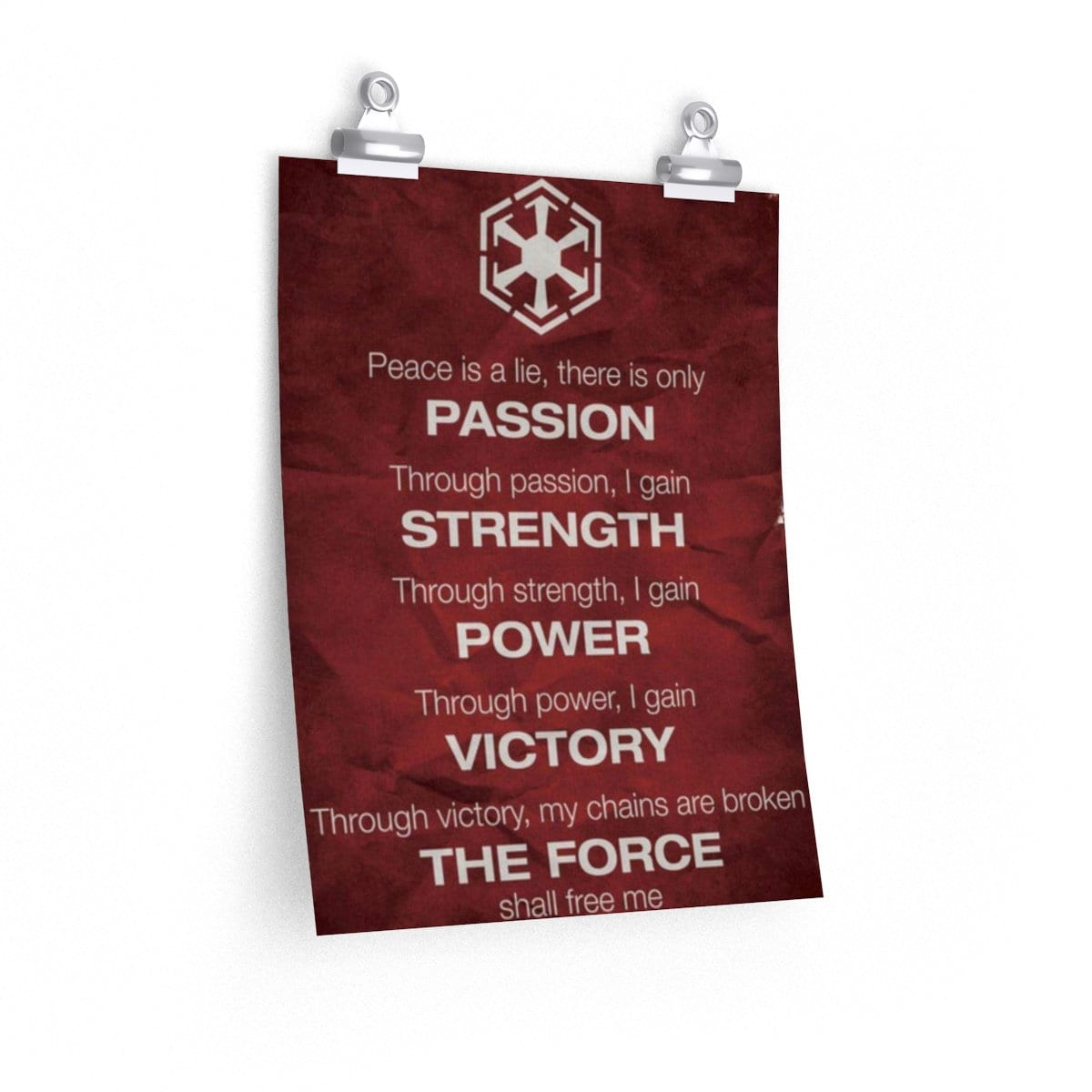 Star Wars Sith Code Posters Star Wars Sith Jedi Grey - Etsy