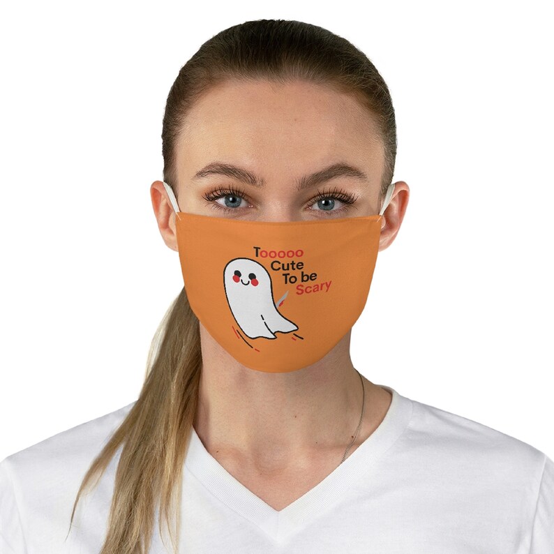 Halloween Cute Ghost Cloth Face Mask Polyester - Etsy