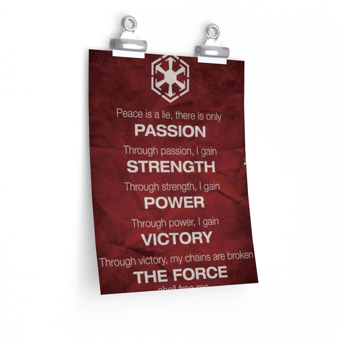 Star Wars Sith Code Posters Star Wars Sith Jedi Grey | Etsy