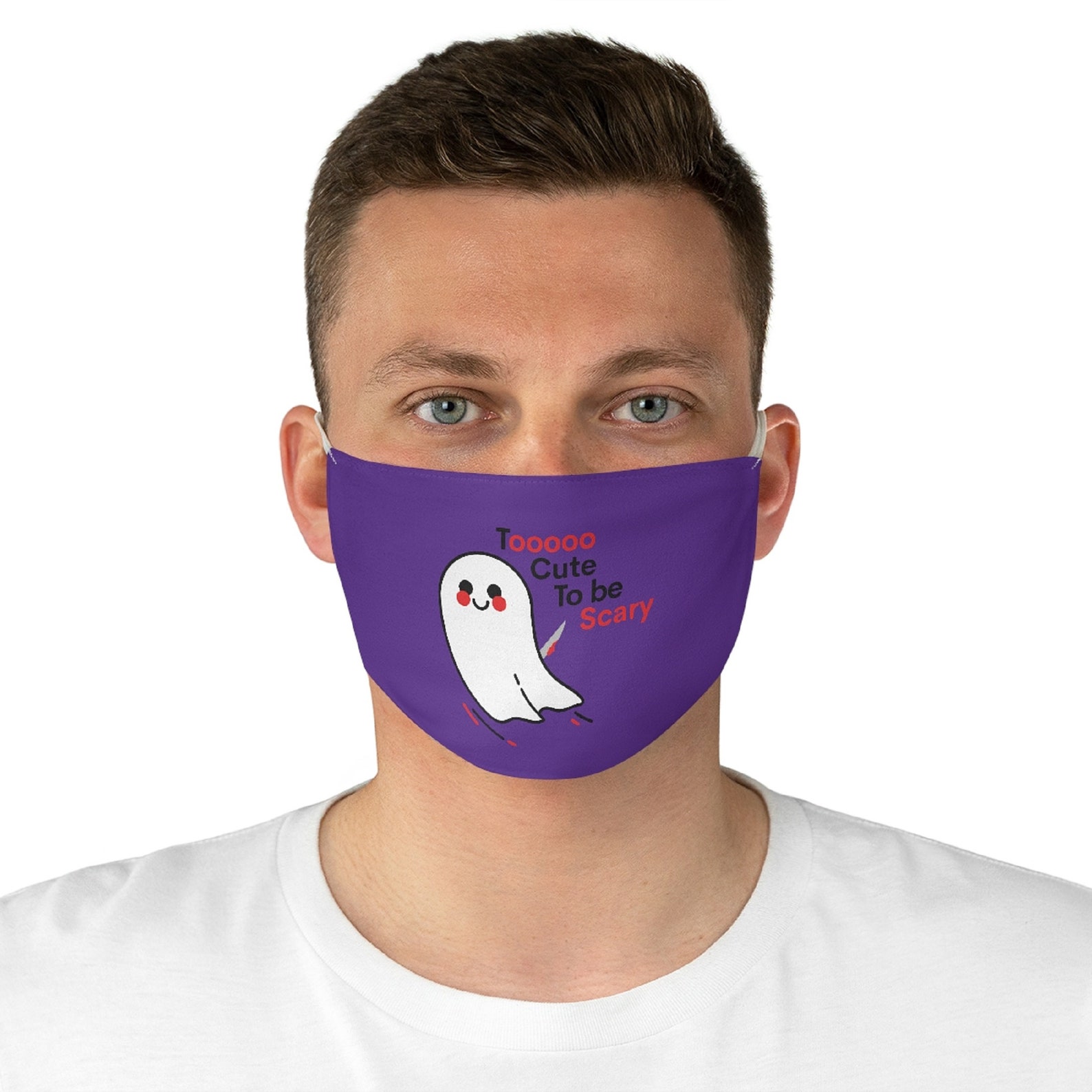 Halloween Cute Ghost Cloth Face Mask Polyester - Etsy