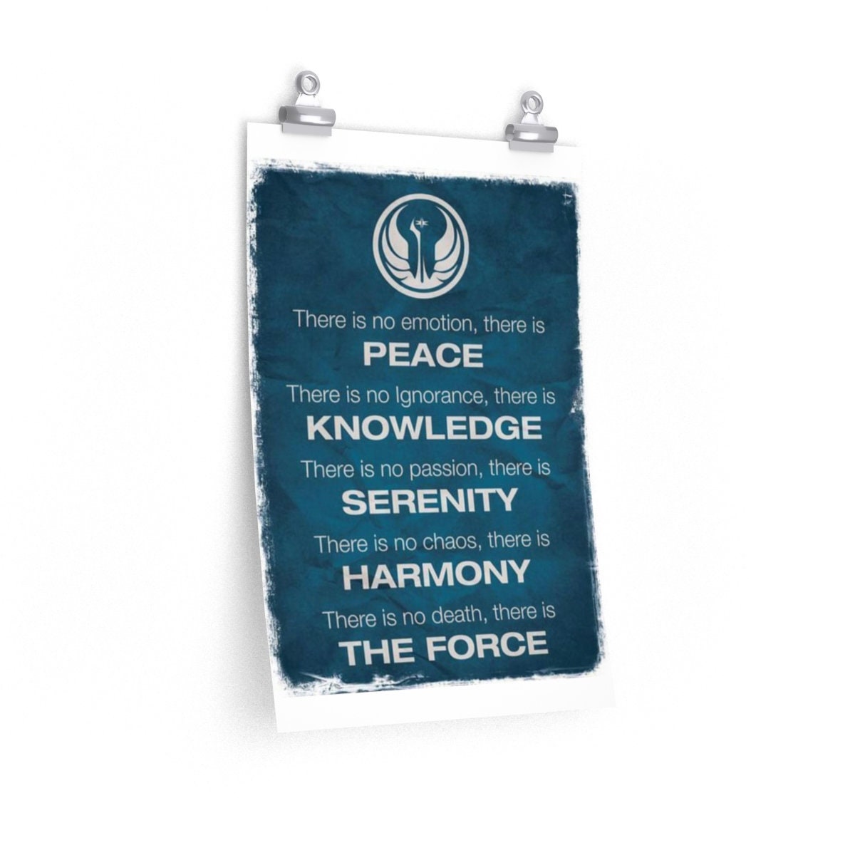 Star Wars Jedi Code Posters Star Wars Sith Jedi Grey - Etsy