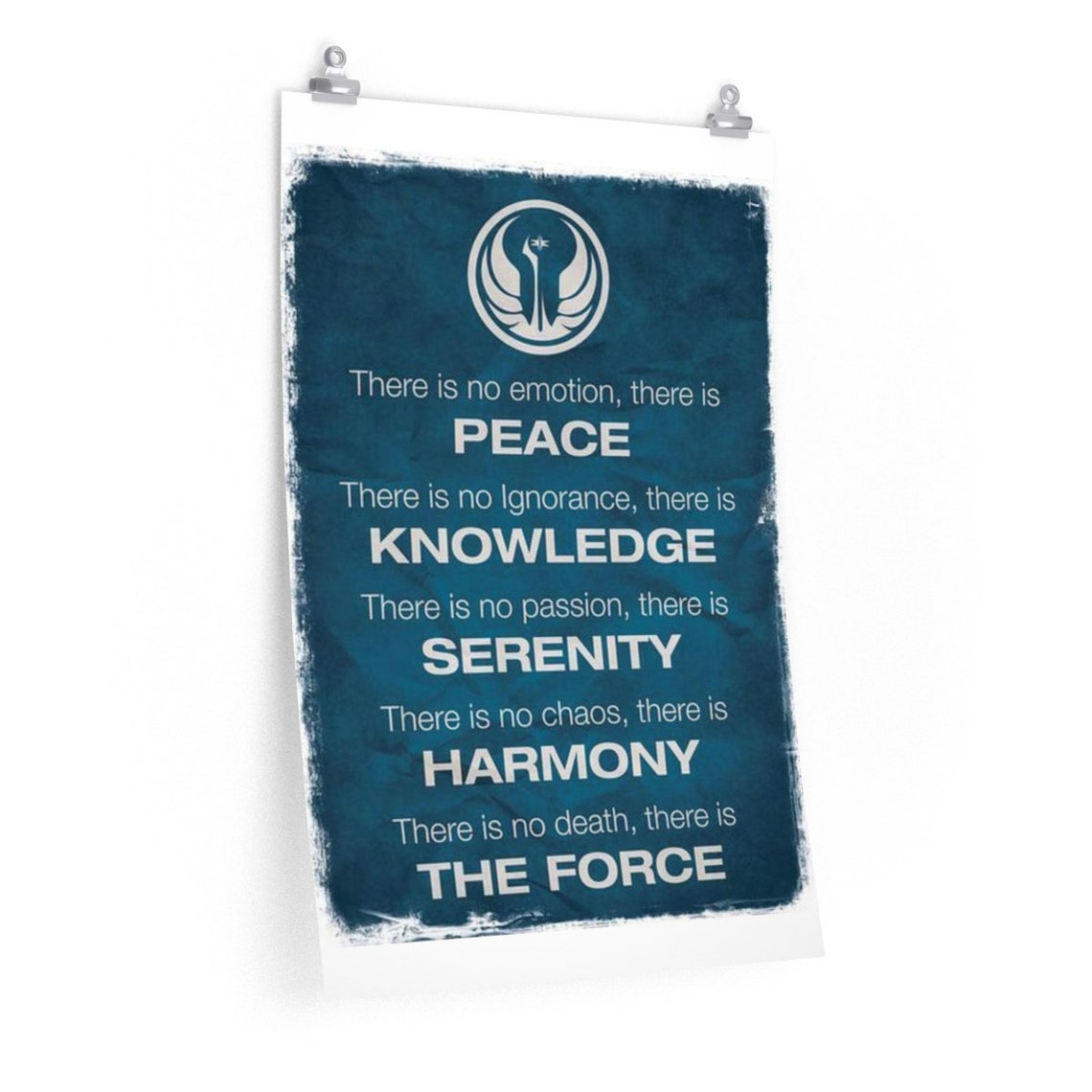 Star Wars Jedi Code Posters Star Wars Sith Jedi Grey - Etsy