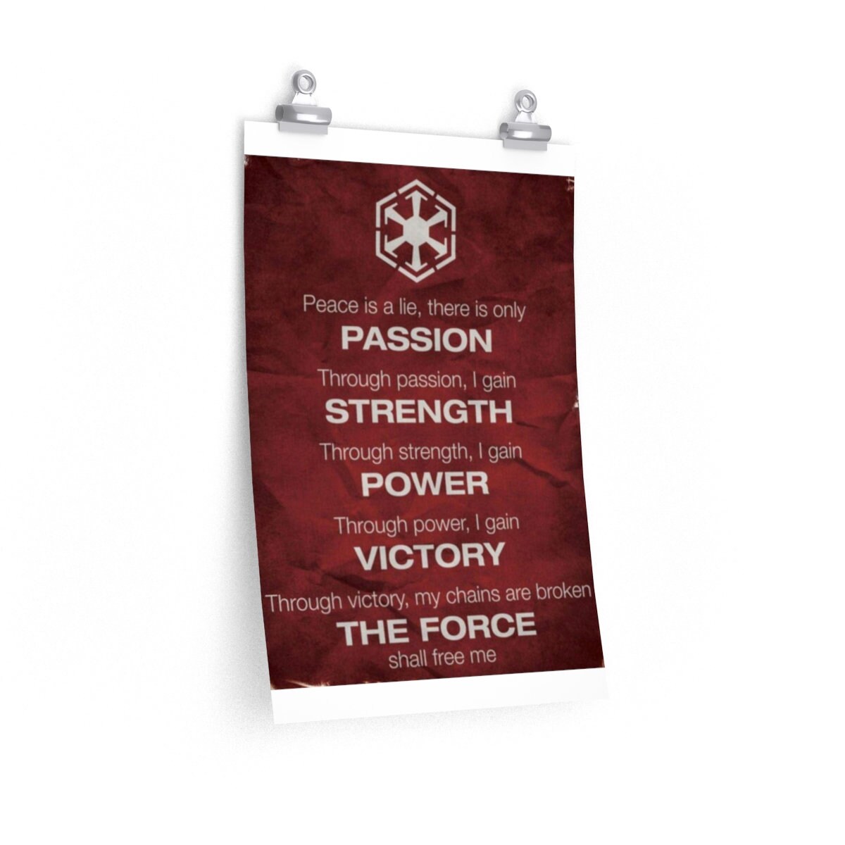 Star Wars Sith Code Posters Star Wars Sith Jedi Grey - Etsy