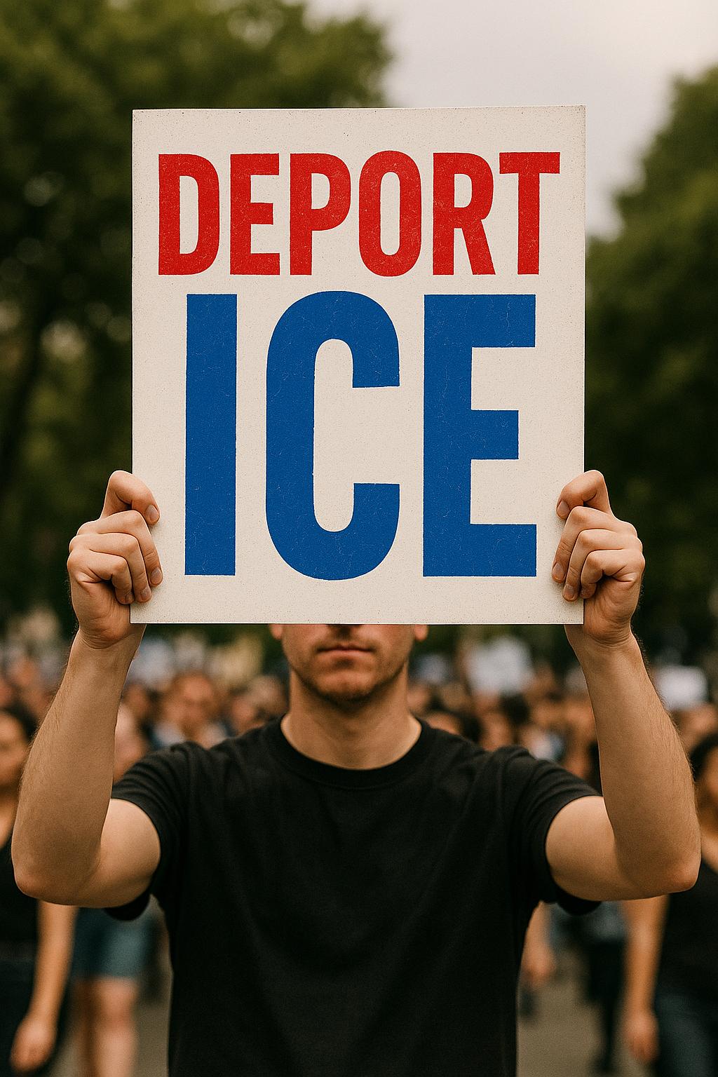 DEPORT ICE Protest Sign: Immigration Reform Activism Art (digital ...