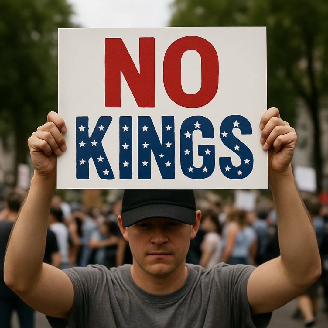No Kings Protest Sign: Anti-monarchy Patriotic Art (digital Download, 8 ...