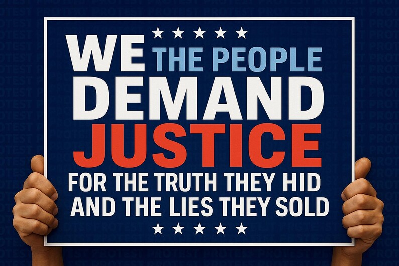 We the People Demand Justice Protest Sign: Printable Social Justice ...