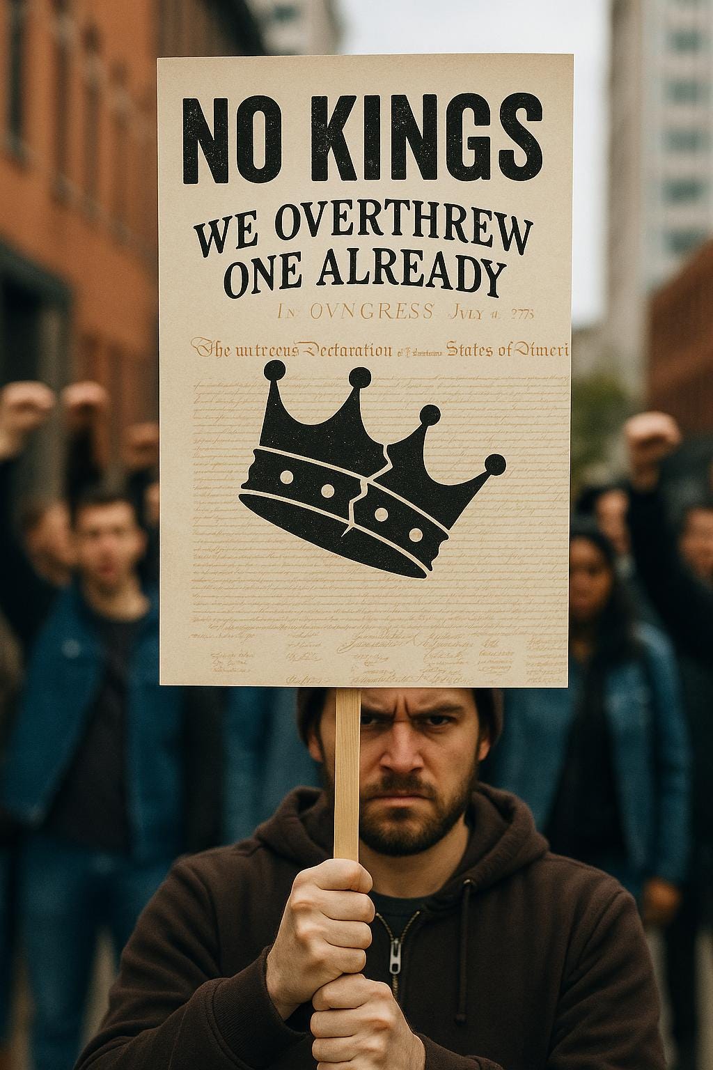 No Kings Protest Sign: Revolutionary Anti-monarchy Art (digital ...