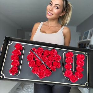 I LOVE YOU Eternal Roses Flowers Valentines Romantic Date Rose Scented ...