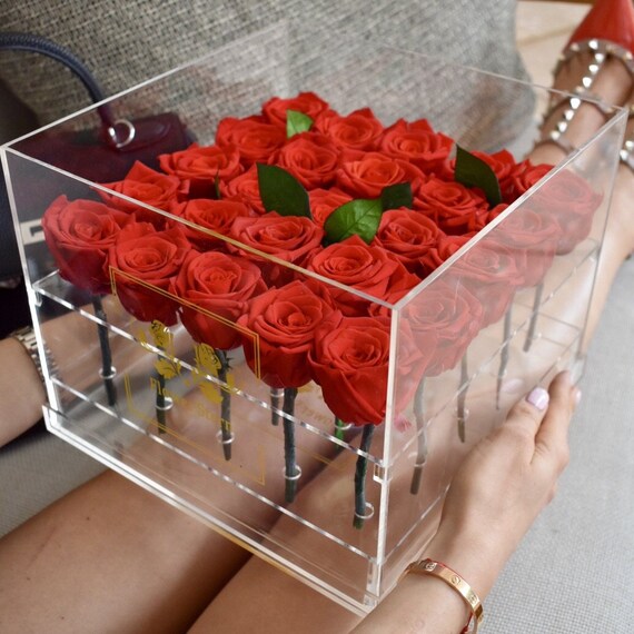 Single Color Collection Diamond Cut Acrylic Jewelry Box | Etsy