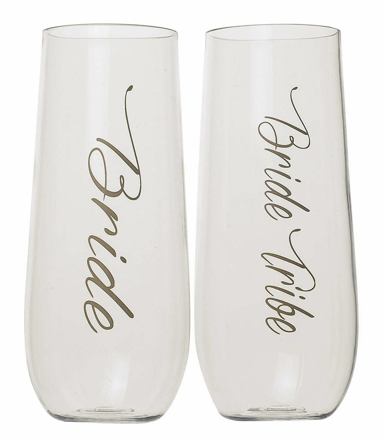 Bride Tribe Champagne Flutes Cup Wedding Bachelorette Plastic | Etsy
