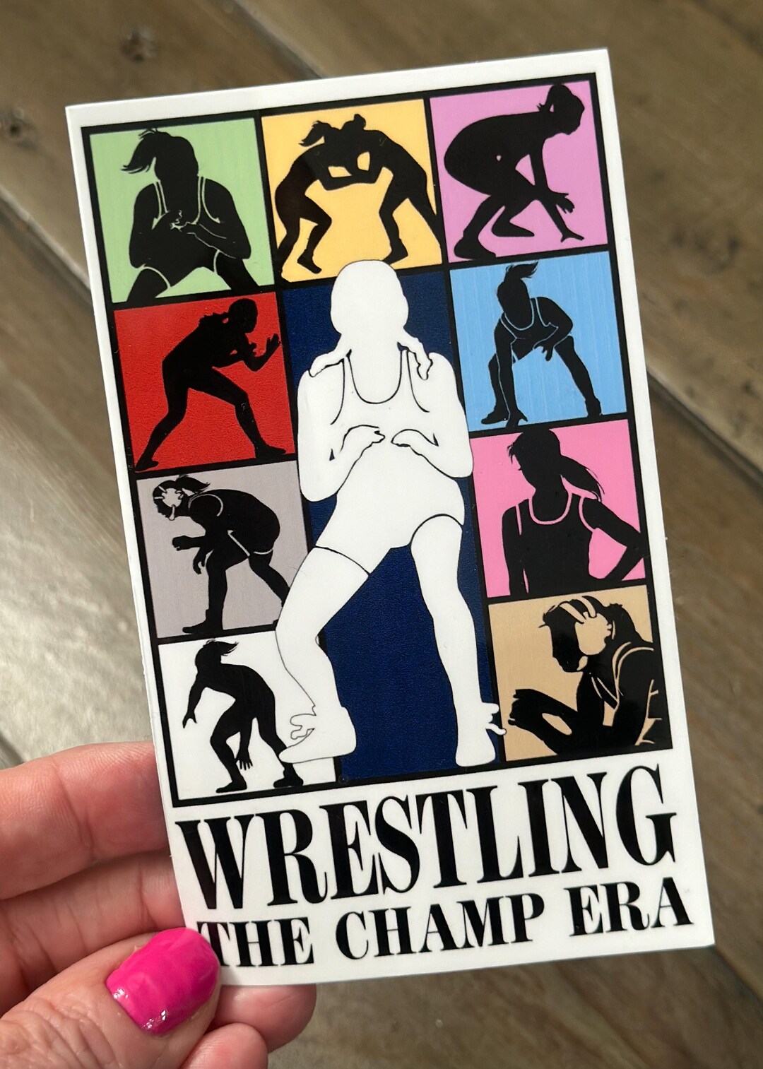 Wrestling Girl Champ Eras Sticker! - Etsy