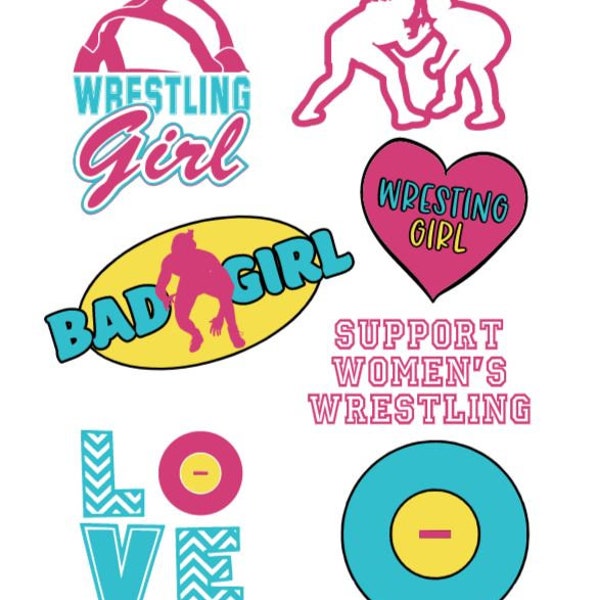 Wrestling Stickers - Etsy