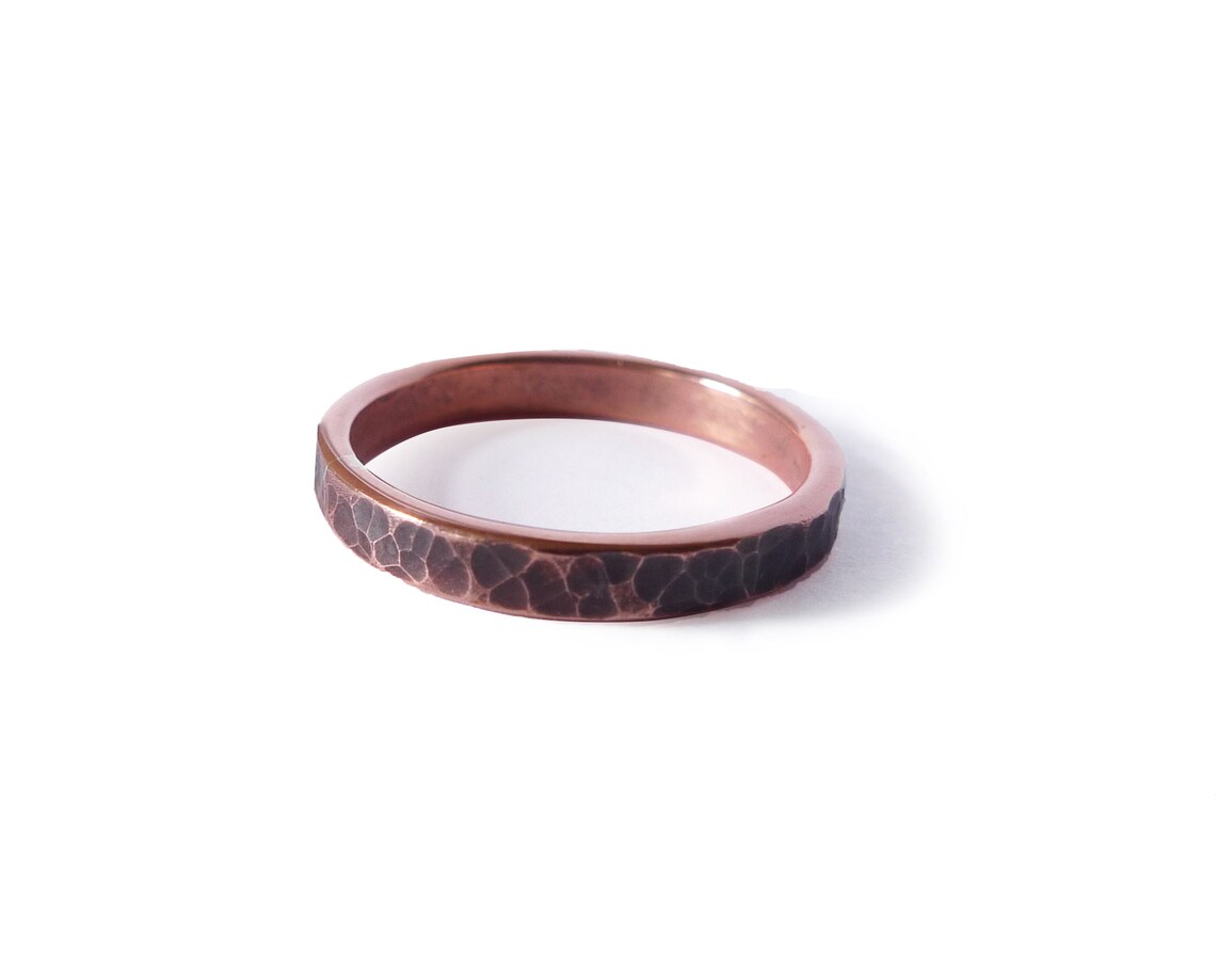 Hammered Copper Ring, Copper Patinated Ring, Oxidized Ring - Etsy UK