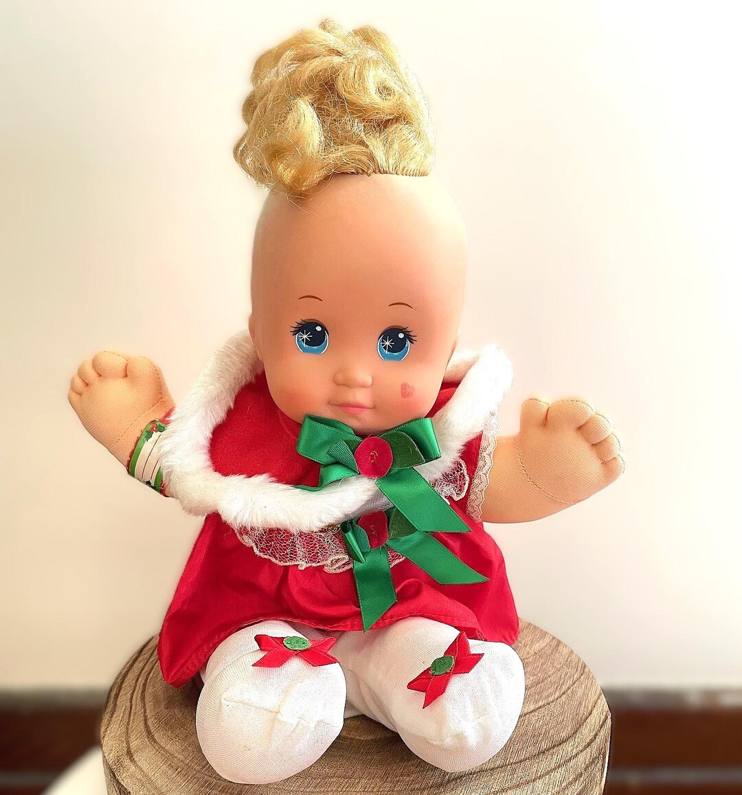 MATTEL MAGIC NURSERY Baby Doll: With Red Holiday Outfit Bloomers and ...