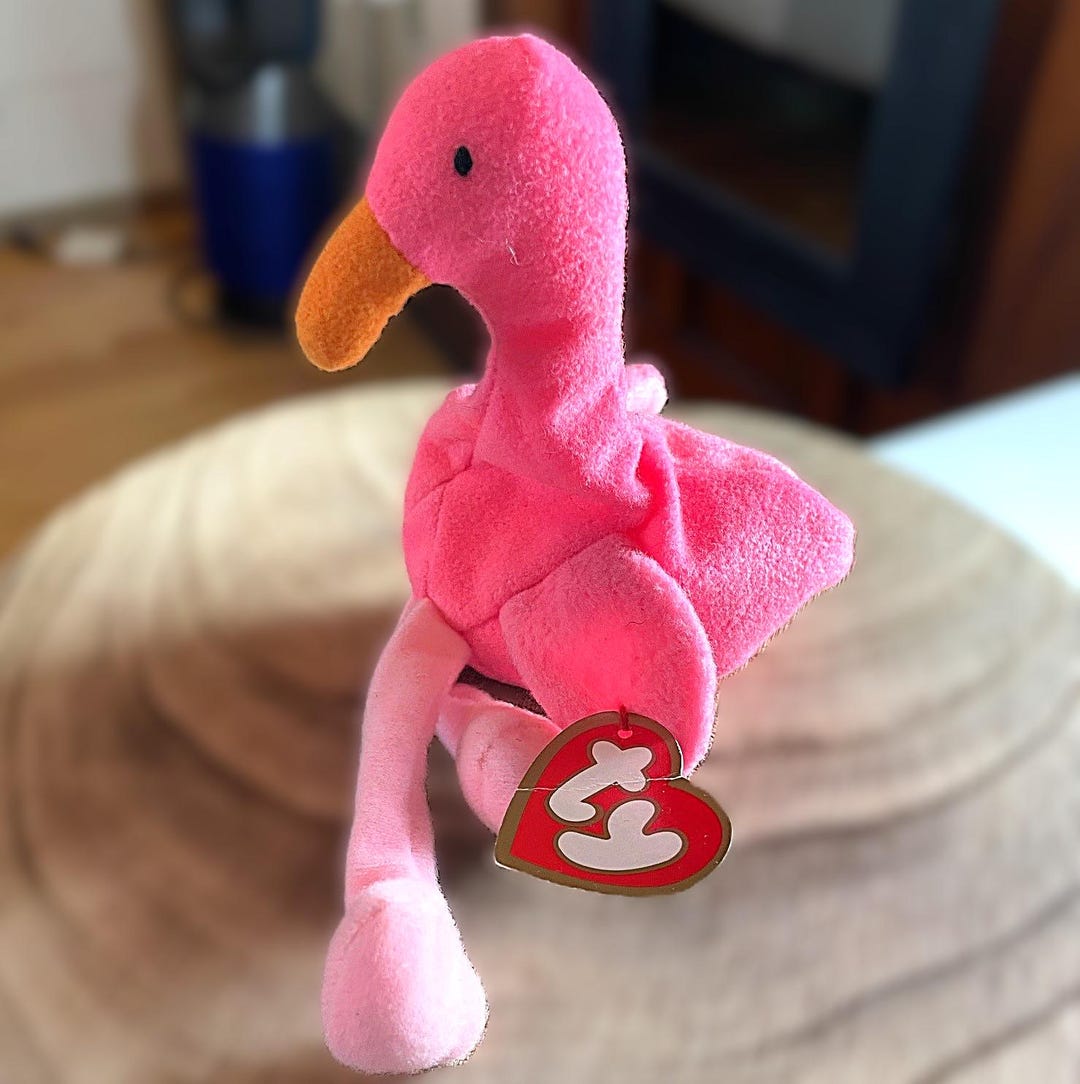 Ty Teenie Beanie Babies Pinky the Flamingo Vintage 1996 TY INC - Etsy