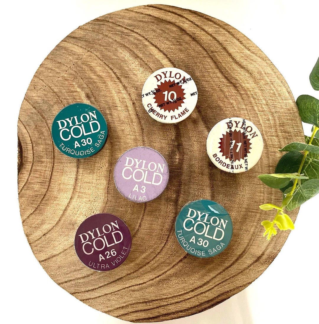 Set of 6 Dylon COLD All-purpose Textile Dye: Made in ENGLAND - Etsy