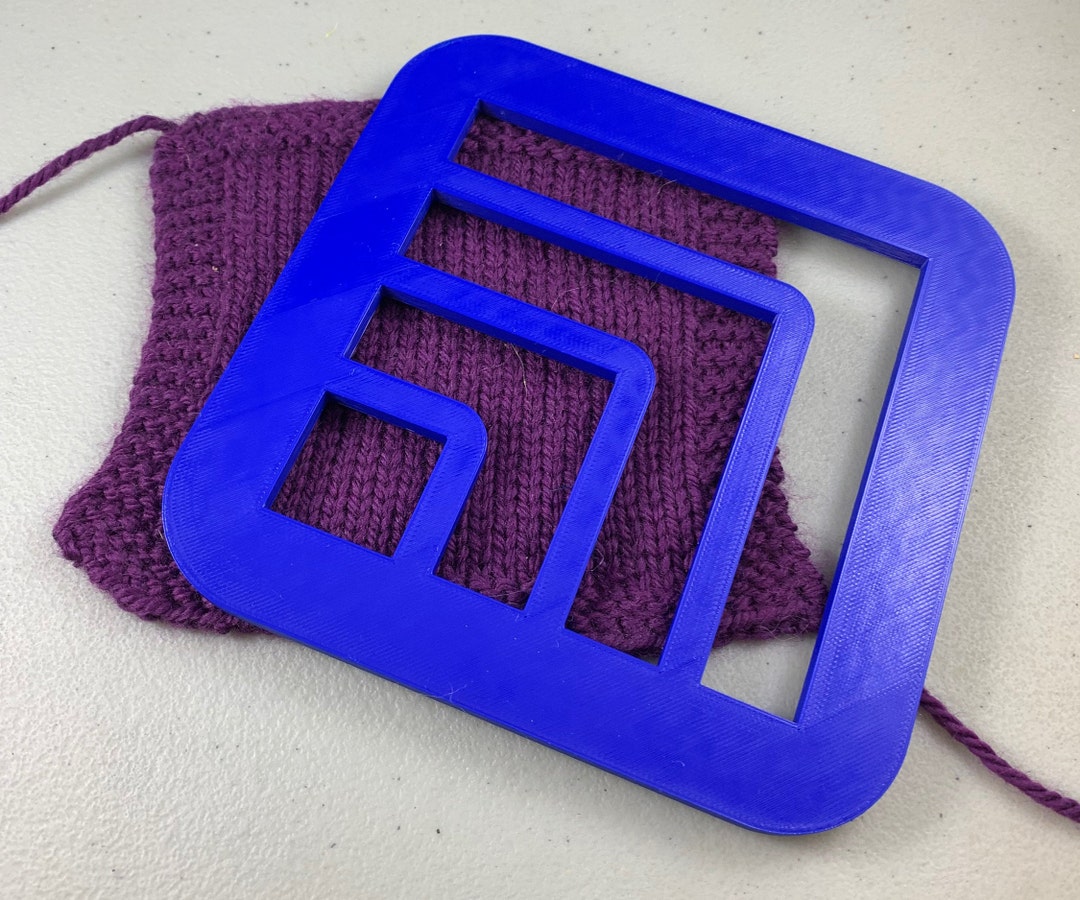 Yarn Swatch Gauge Swatch Tool for Knitting and Crochet 1, 2, 3 and 4 ...