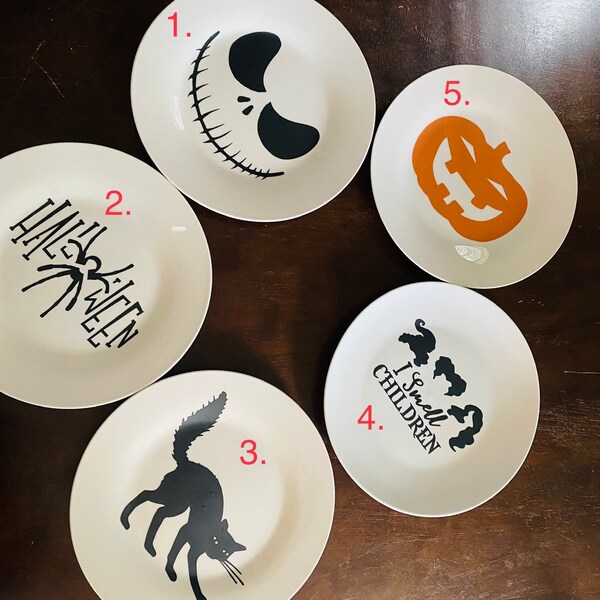 Halloween Plates - Etsy