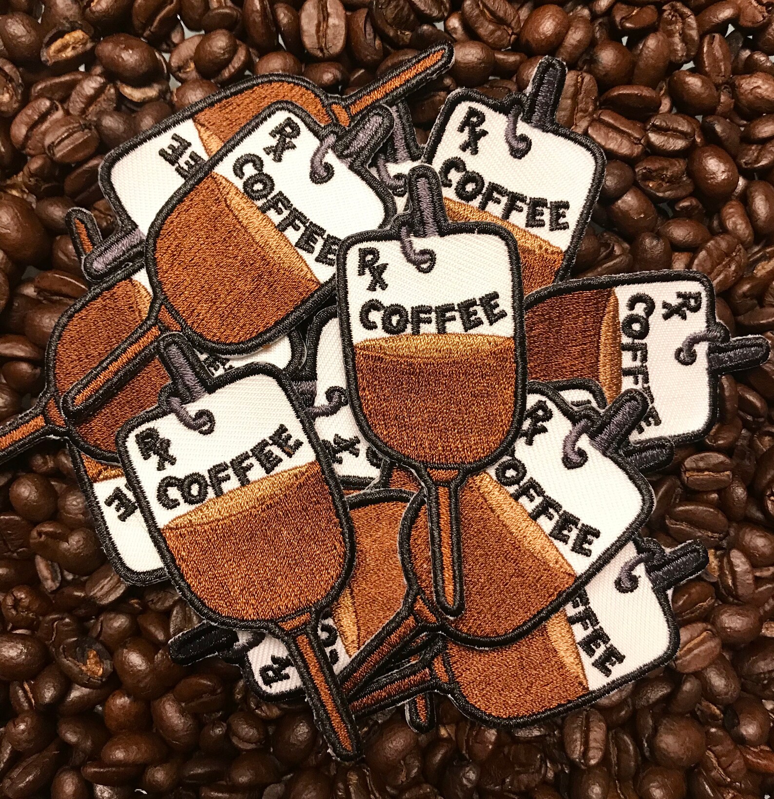 Coffee IV Bag Embroidered Iron-on Patch | Coffee Patch | Coffee Gift ...