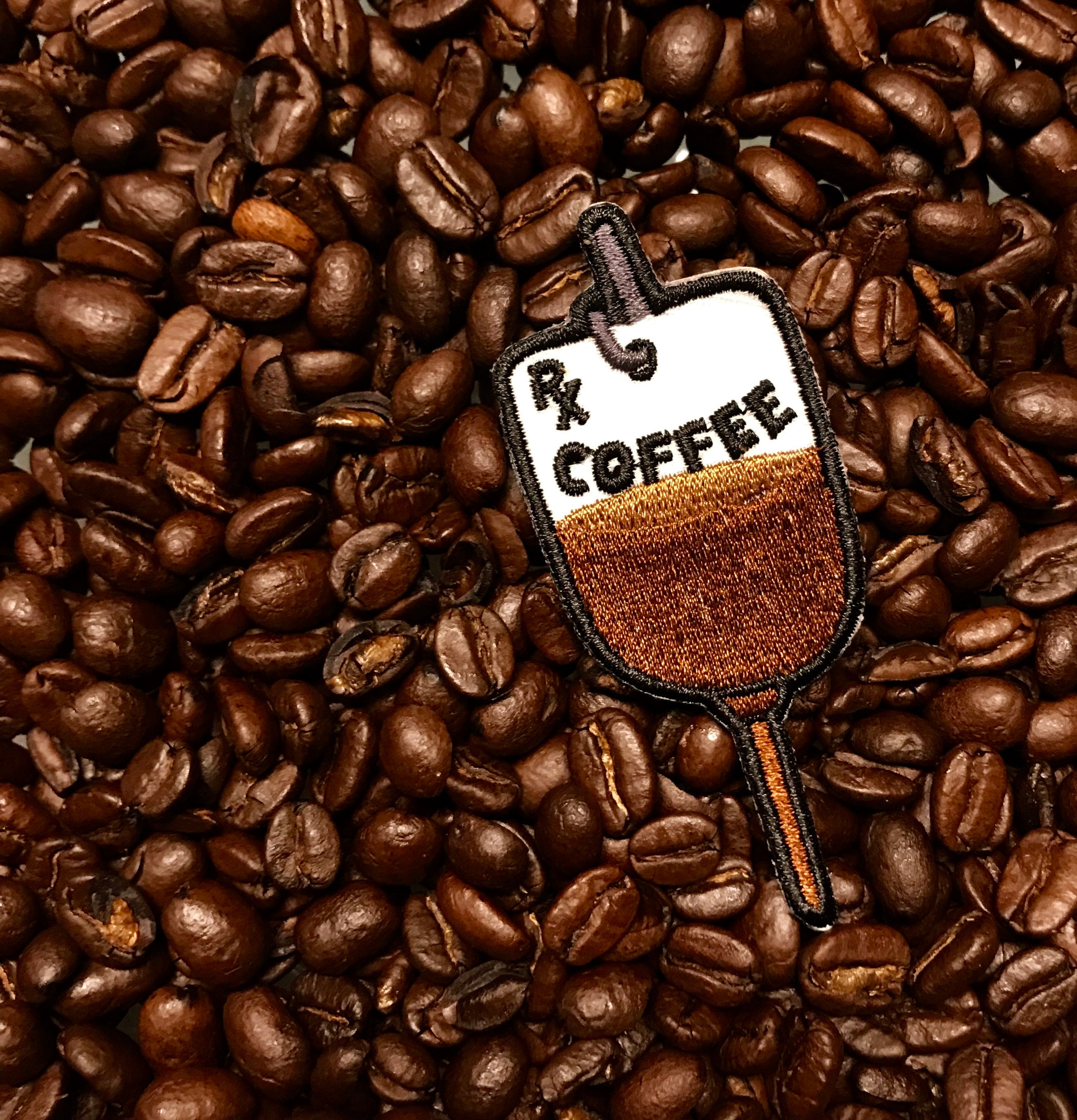 Coffee IV Bag Embroidered Iron-on Patch | Coffee Patch | Coffee Gift ...