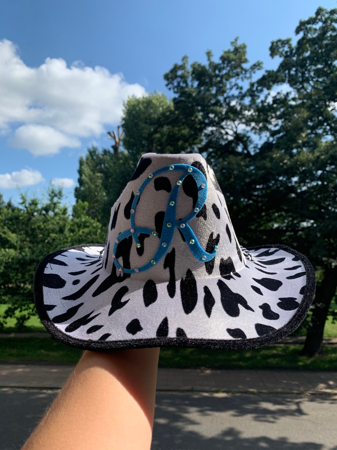 Cowgirl Hat Cow Print Cowboy Hat Personalised Cowboy Hat | Etsy