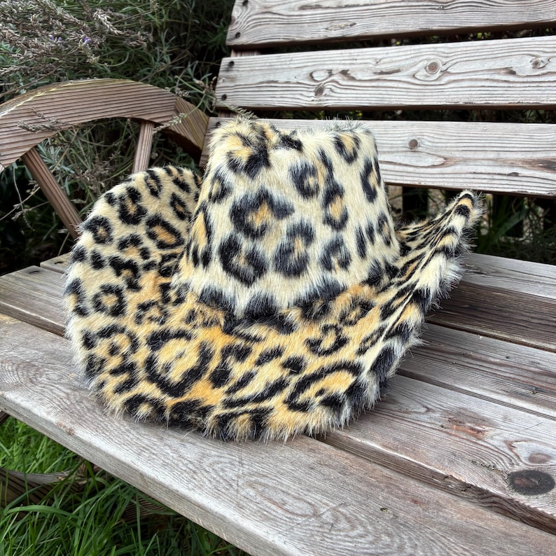 Snow Leopard Fur Cowboy Hat • Furry Hat • Cowgirl Party Hat • Animal ...