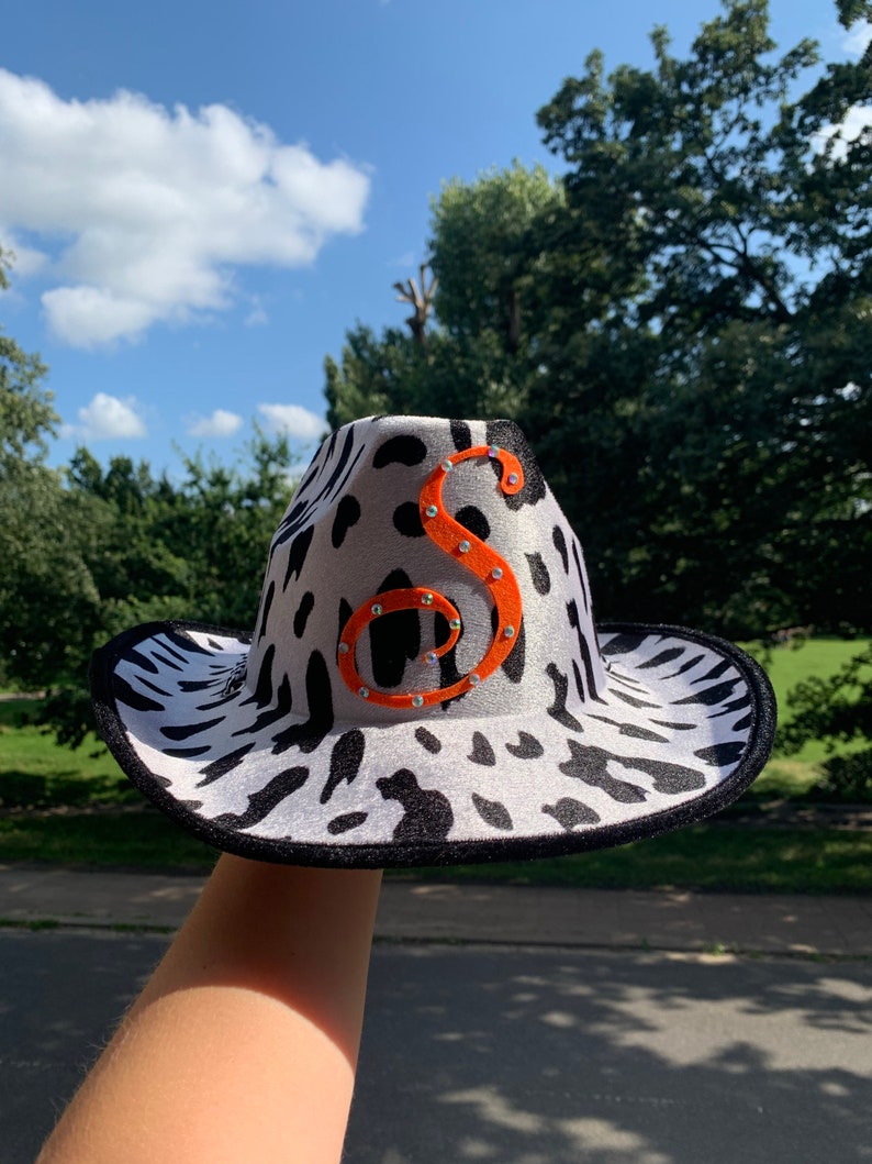Cowgirl Hat Cow Print Cowboy Hat Personalised Cowboy Hat | Etsy