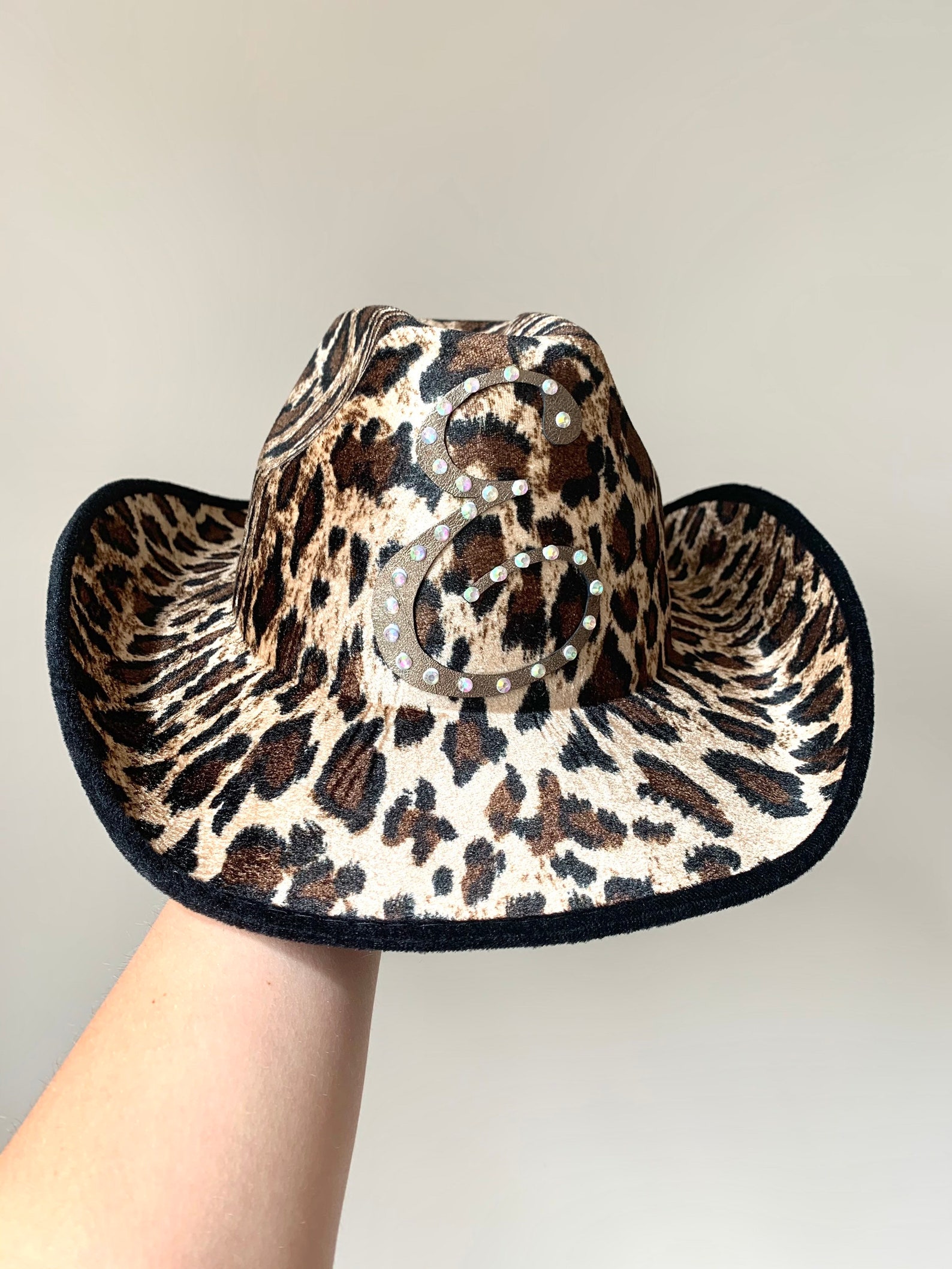 Cowgirl Hat Leopard Print Cowboy Hat Personalised Cowboy | Etsy