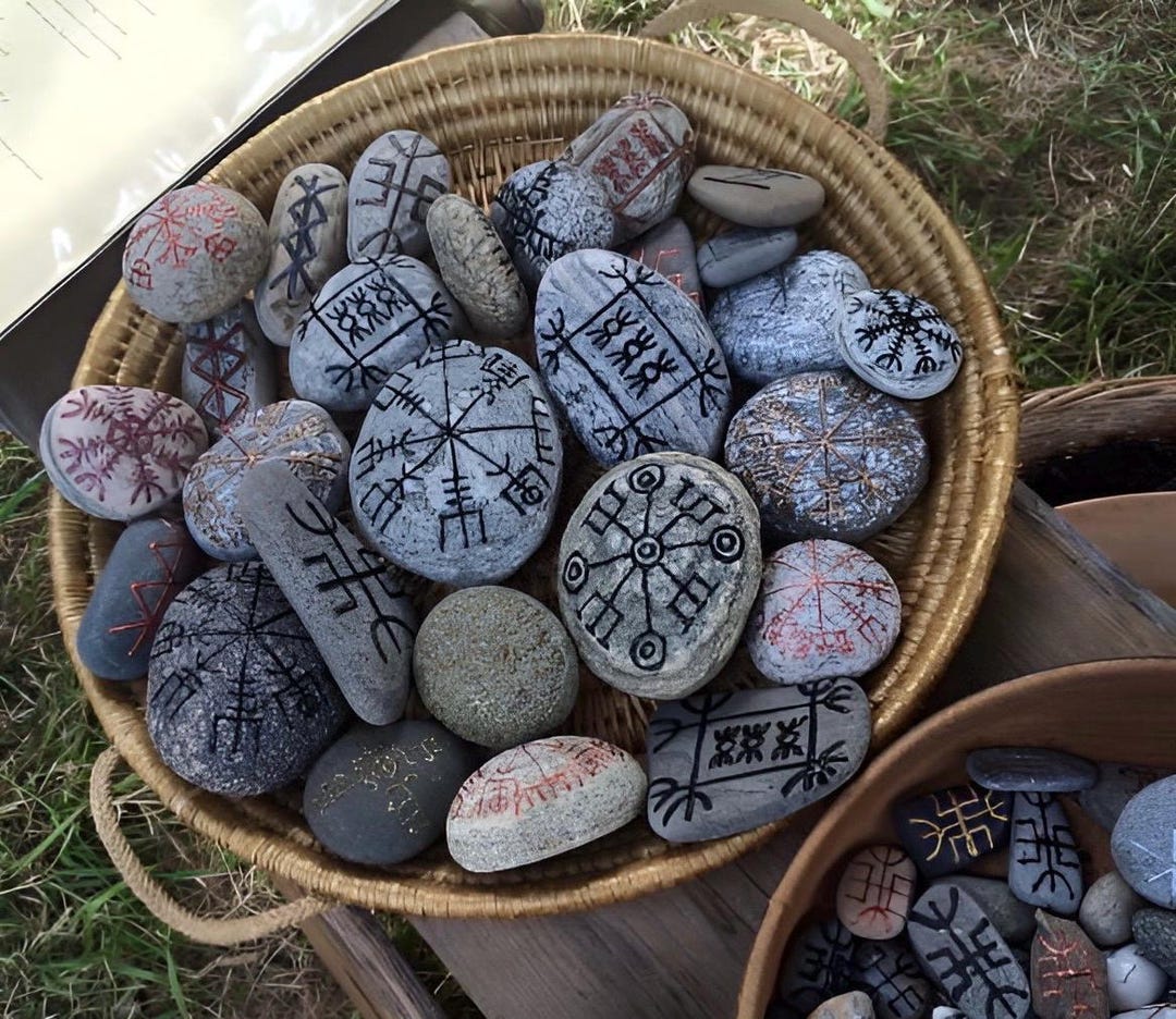 Painted Icelandic Stave Stones - Etsy