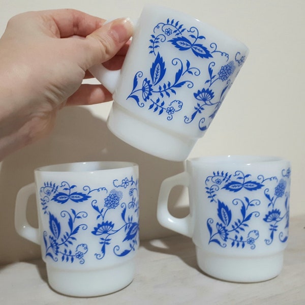 Milk Glass Mugs - Etsy